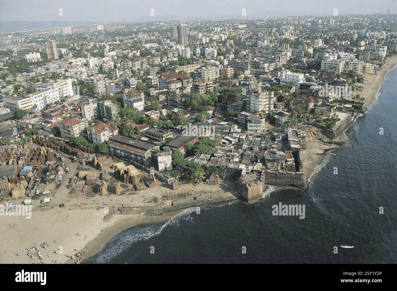 Aerial view of mahim fort at mumbai maharashtra India Stock Photo - Alamy