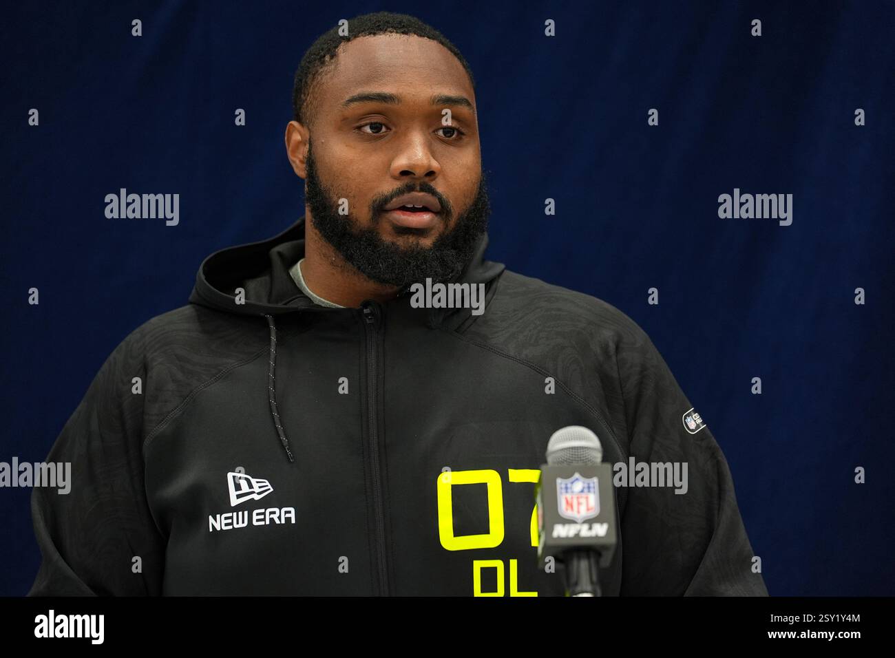 Oregon defensive lineman Jamaree Caldwell speaks during a press ...