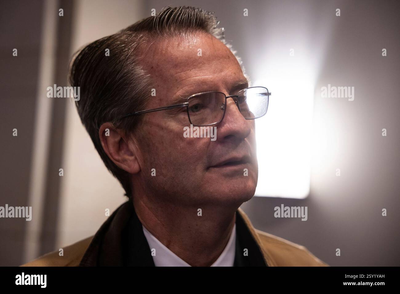Rep. Tim Burchett (R-Tenn.) speaks with a reporter outside a House ...