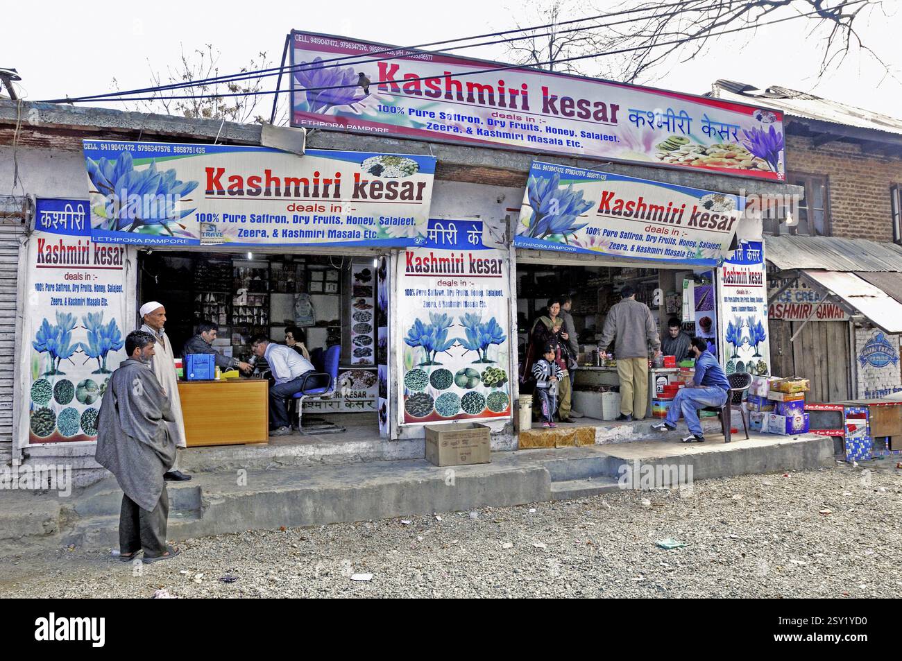 Kashmiri Saffron Kesar vendor shop Kashmir India Asia Stock Photo - Alamy