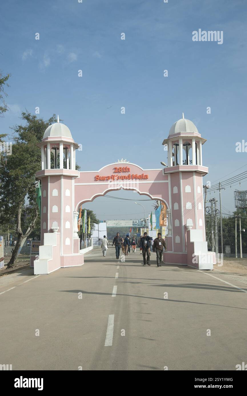 Entrance gate of surajkund mela, haryana, india, asia Stock Photo - Alamy
