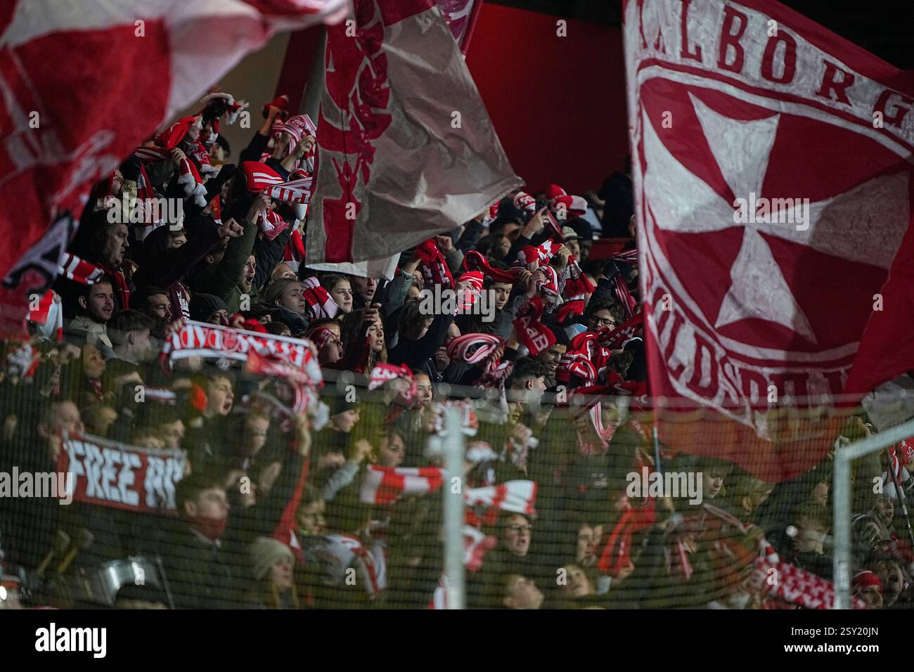 Aalborg, Denmark. 26th Feb, 2025. Superligakampen mellem AaB og FC ...