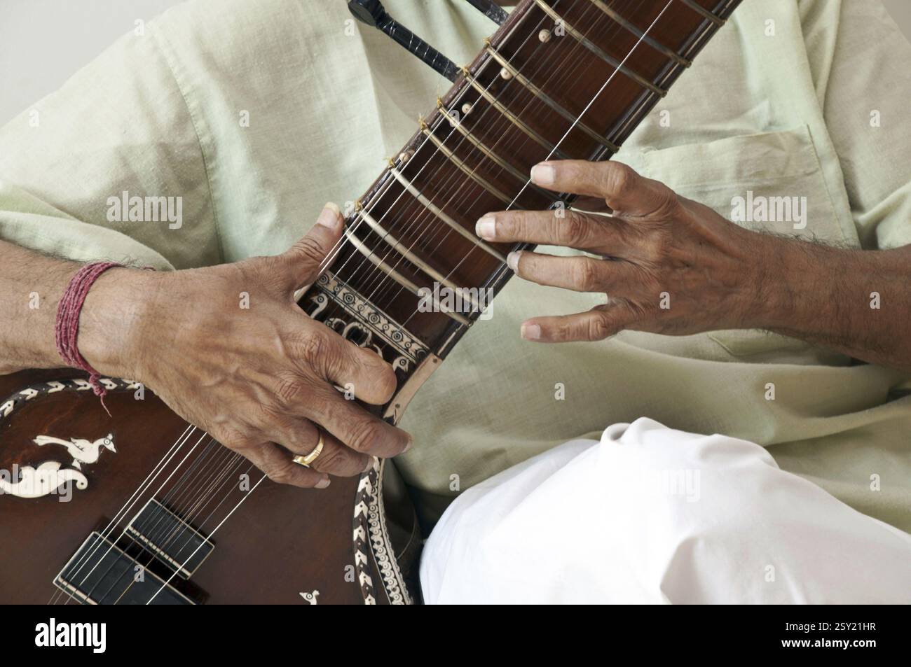 Man Playing Sitar at Mumbai Maharashtra India Asia Stock Photo - Alamy