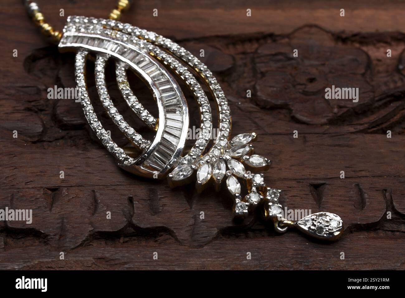 Diamond jewelry on wooden background, diamond jewellery, diamond ...