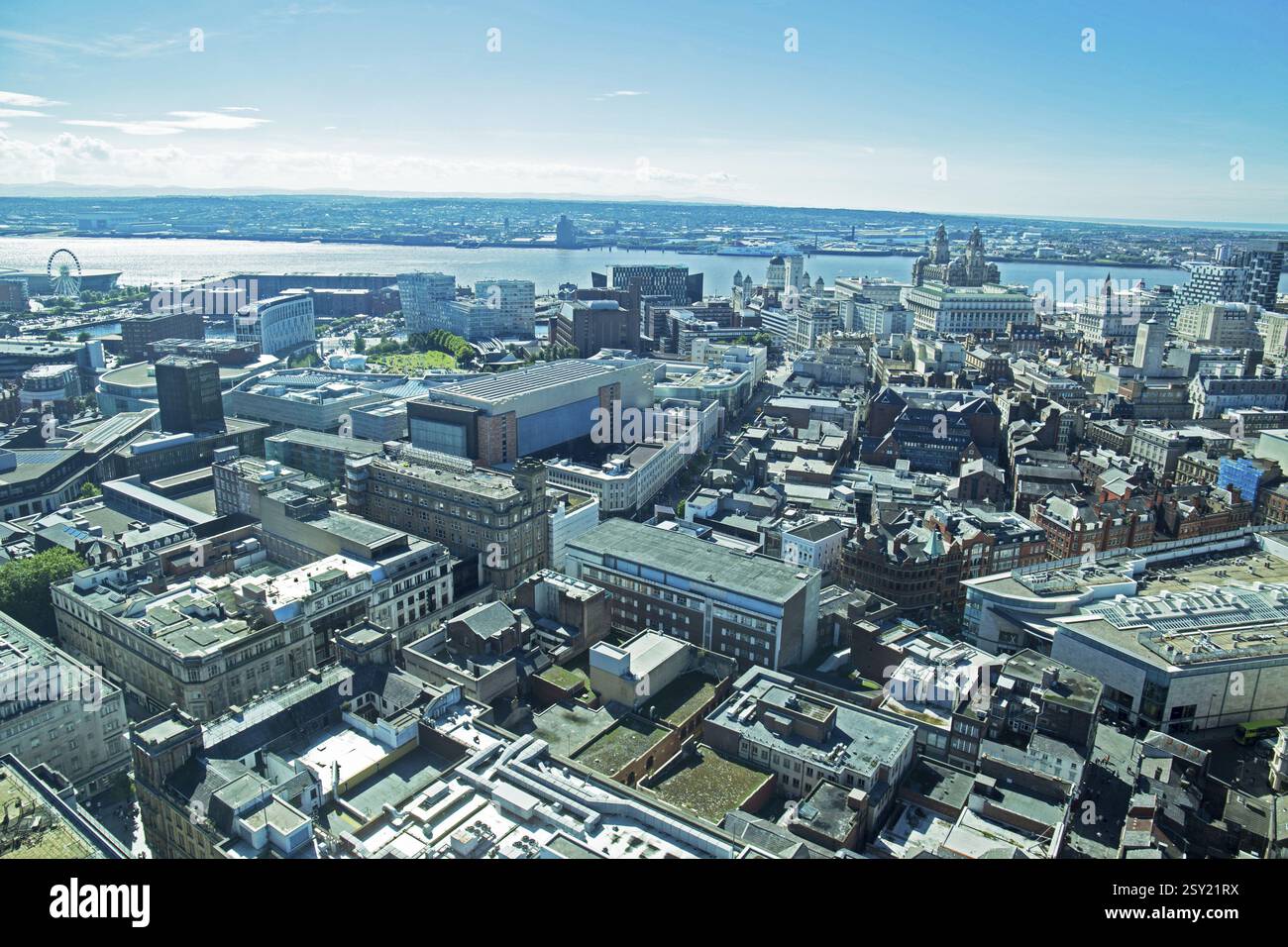 Aerial view of liverpool city, england, united kingdom Stock Photo - Alamy
