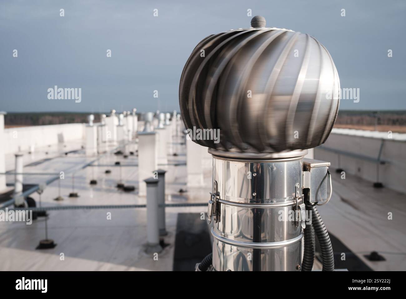 hybrid chimney cowl on the ventilation duct Stock Photo - Alamy
