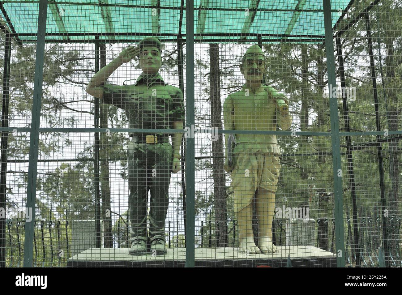 Statue of soldier and farmer at ranikhet almoda uttarakhand India Asia ...