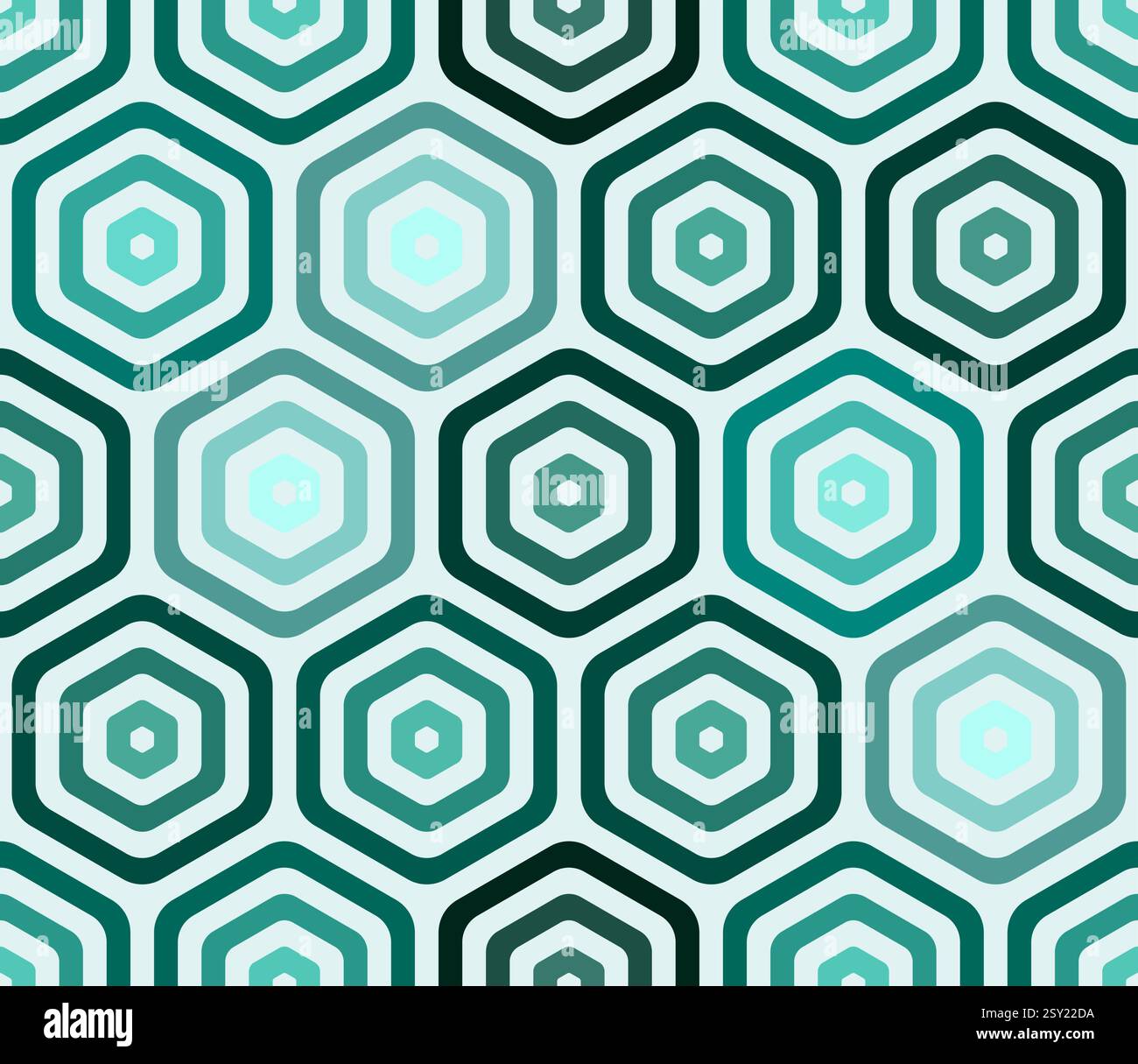 Vector background. Teal color tones gradients. Bold rounded stacked hexagon cells. Large ...