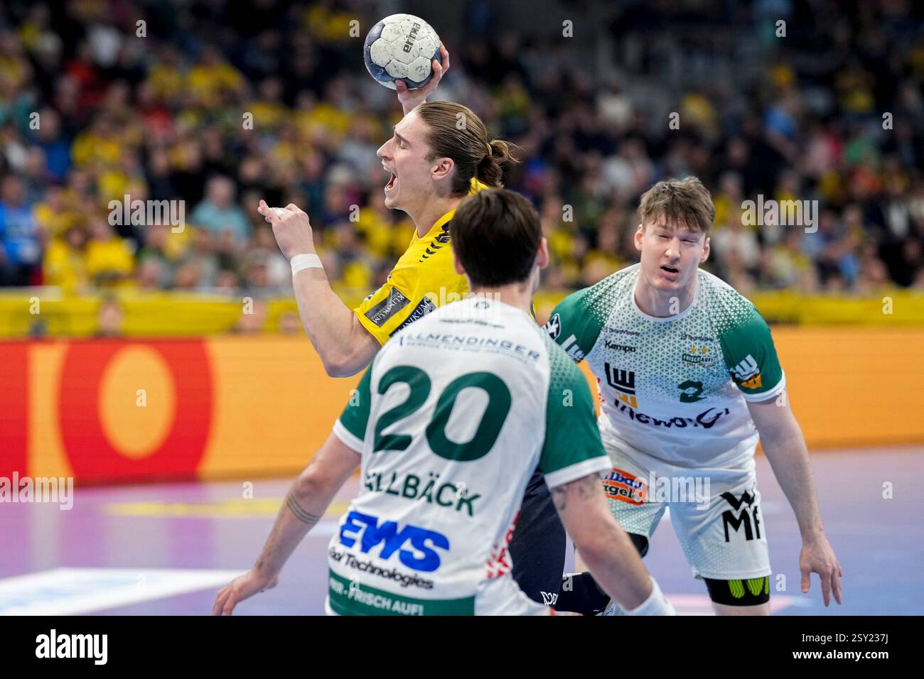 Mannheim, Deutschland. 26th Feb, 2025. v.li.: Ludvig Hallbäck ...