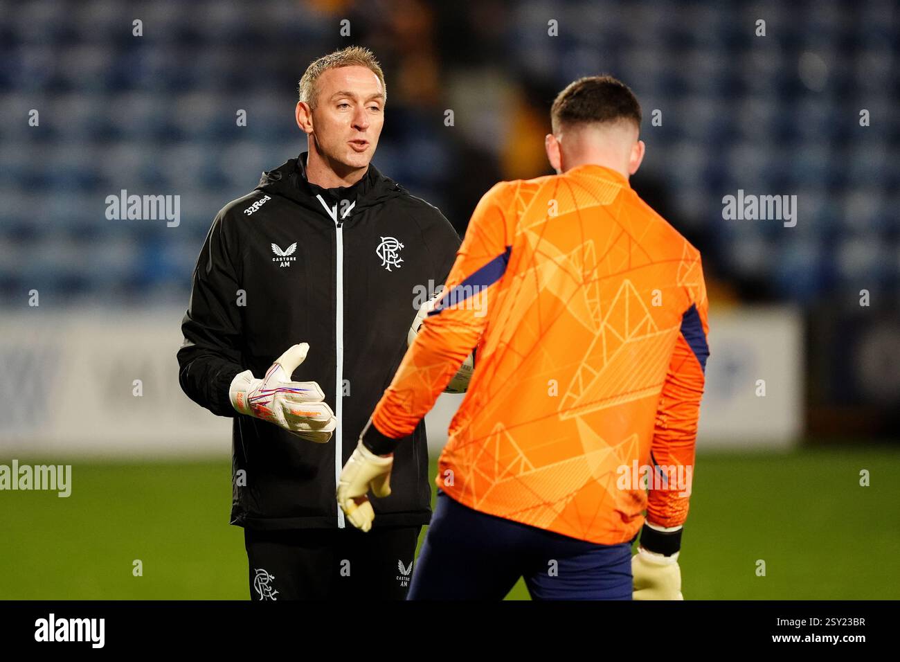 Rangers goalkeeping coach Allan McGregor ahead of the William Hill ...