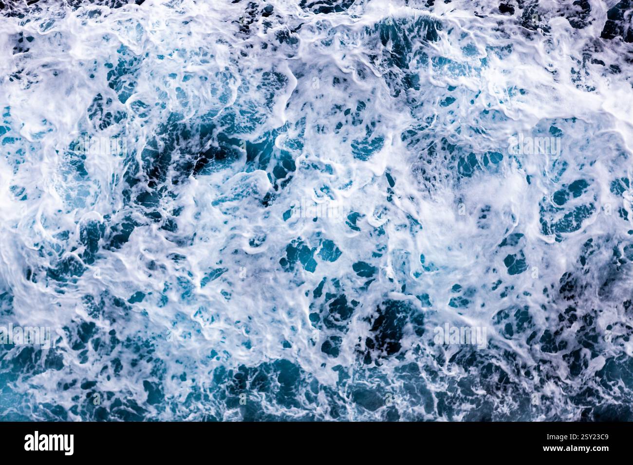 Ocean water background. Top view of classy foamy water. Can be used in ...
