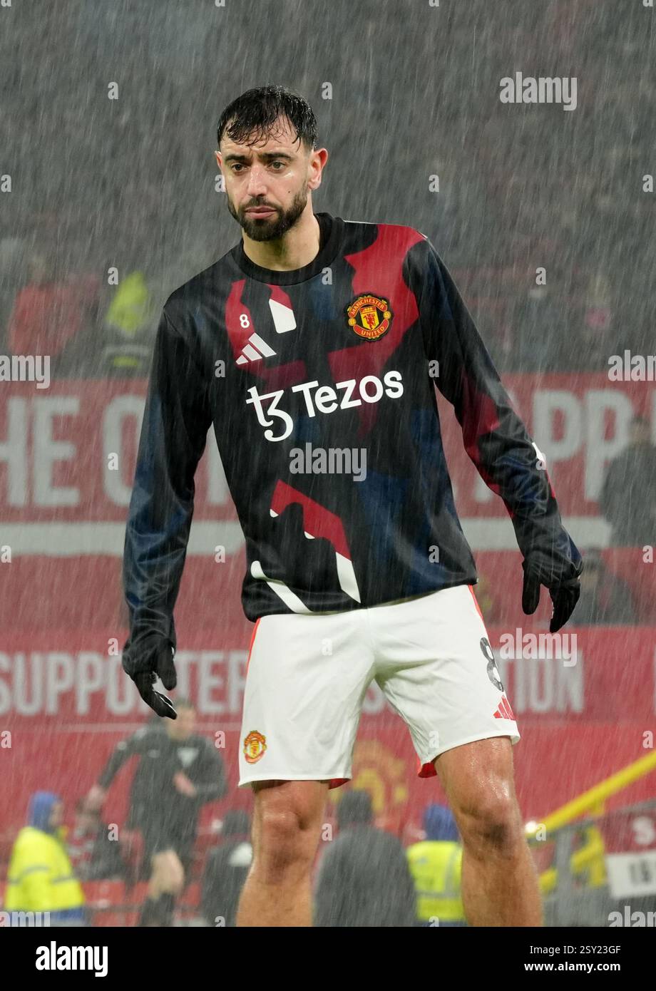 Manchester United's Bruno Fernandes before the Premier League match at ...