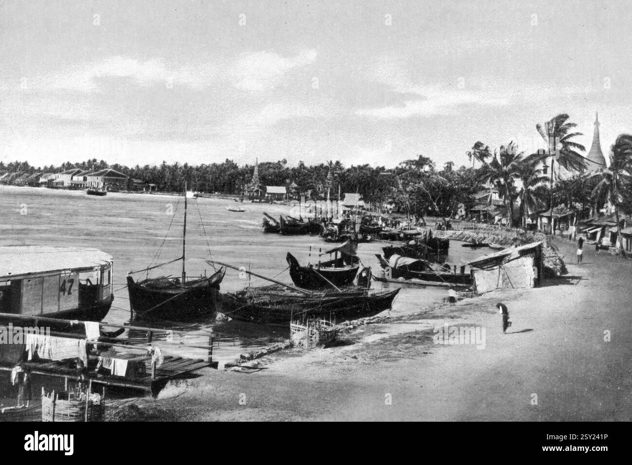 Old vintage photo of bassein vasai fishing village maharashtra India ...