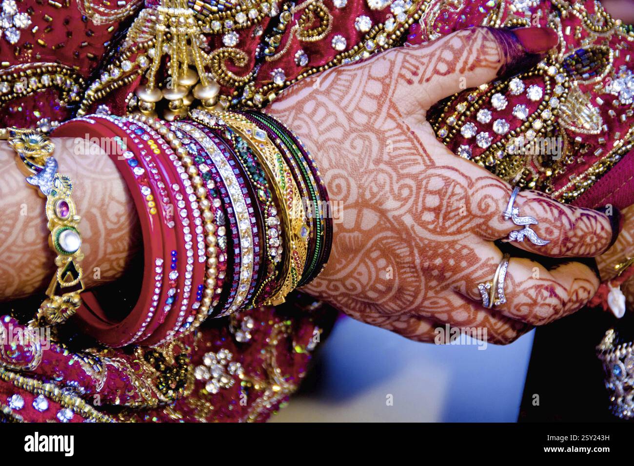 Indian Hindu Wedding Bride hand at Rajasthan India Stock Photo - Alamy