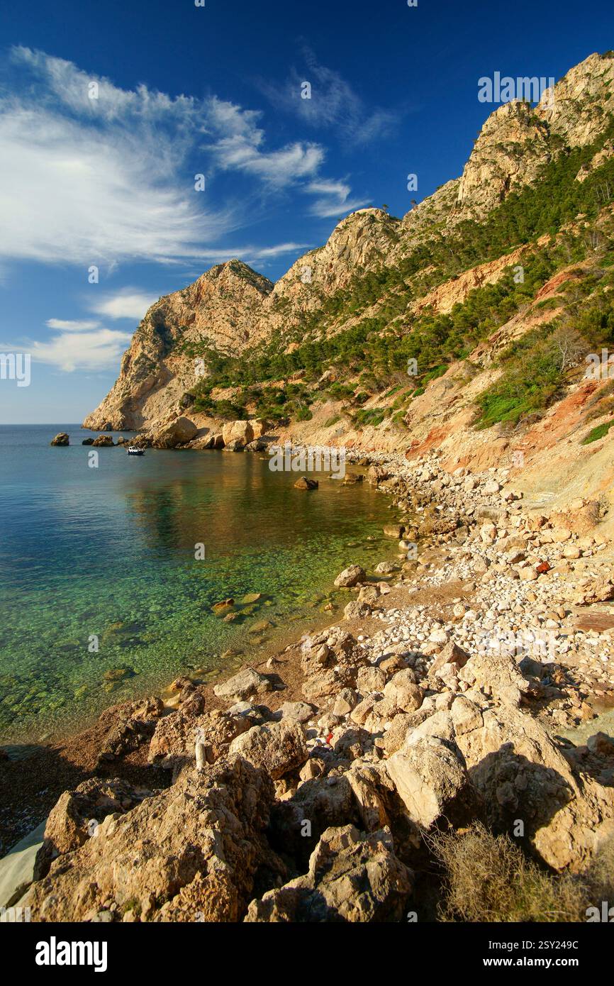 Cove in Basset. Morro de Sa Rajada. Andratx. Majorca. Balearic Islands ...