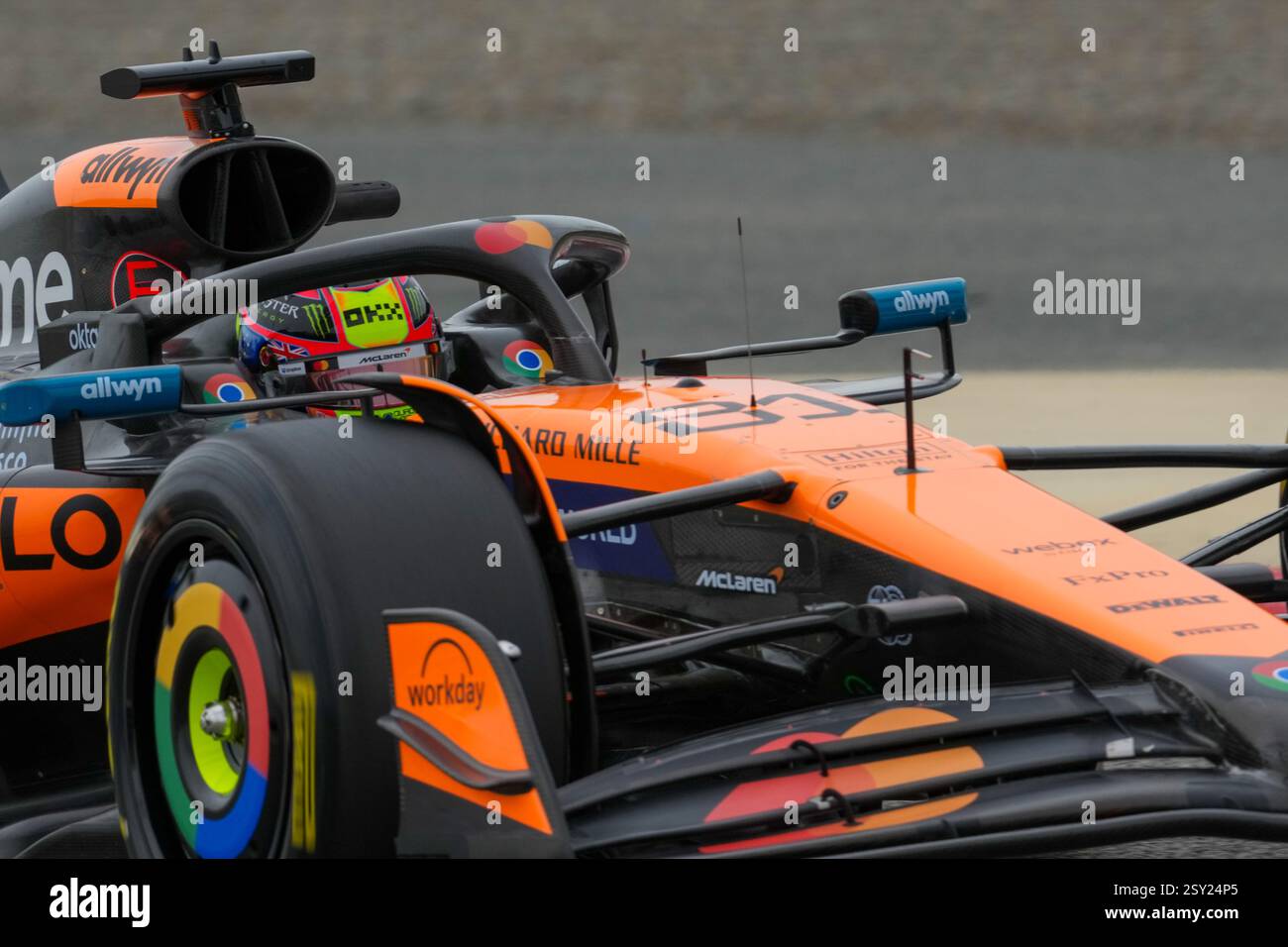Sakhir, Bahrain. 26 Feb, 2025. Oscar Piastri, during the Formula 1 test ...