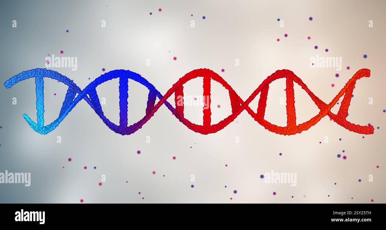 Image of dna strand on white background Stock Photo - Alamy