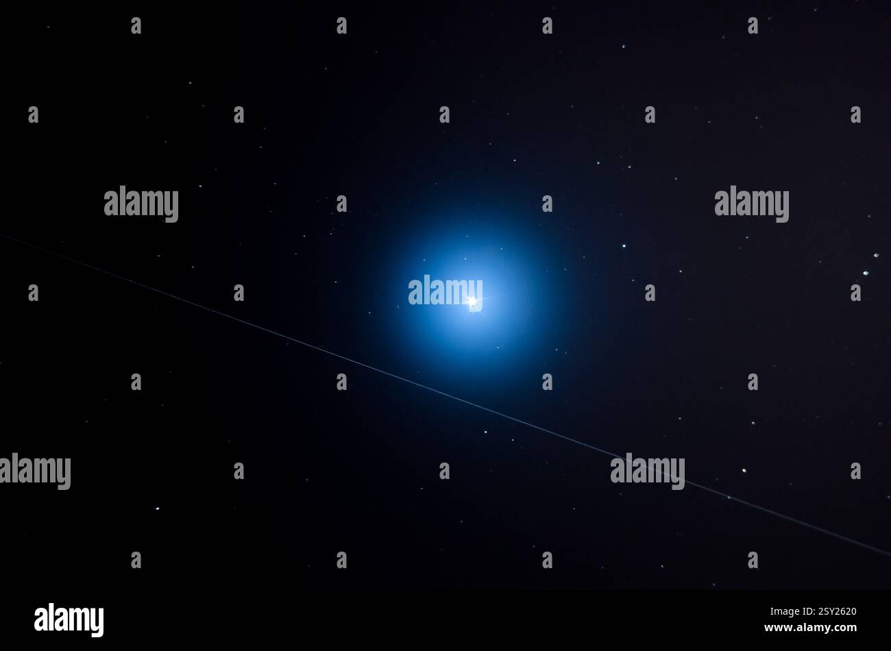 Brightest star Vega in the northern constellation of Lyra passing by ...