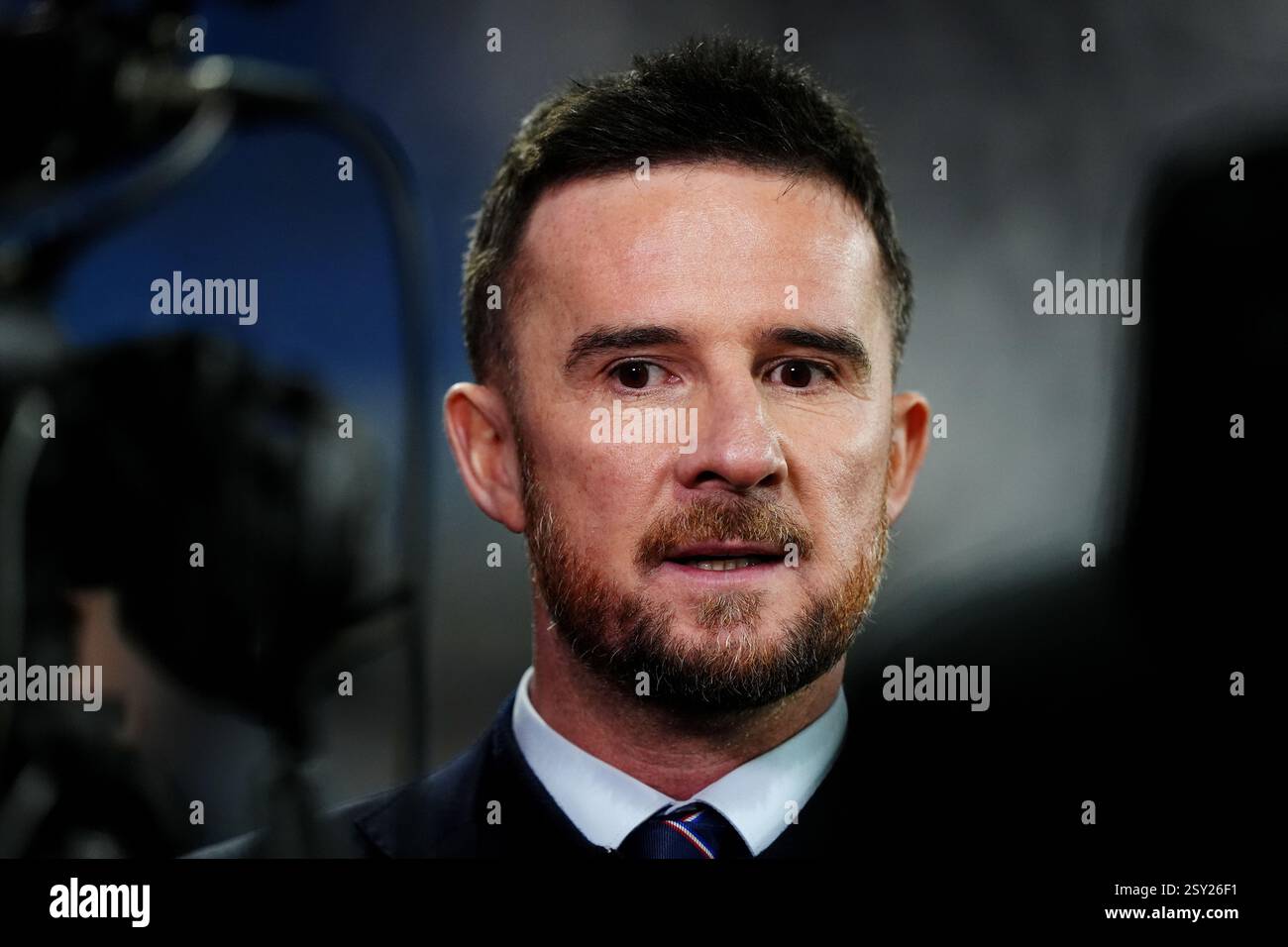 Rangers interim head coach Barry Ferguson speaks to media ahead of the ...