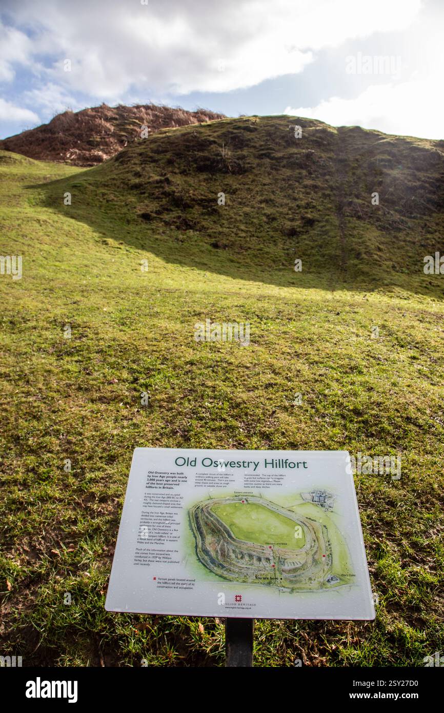 Oswestry Old Hill Fort an iron age hill fort near the Shropshire town ...