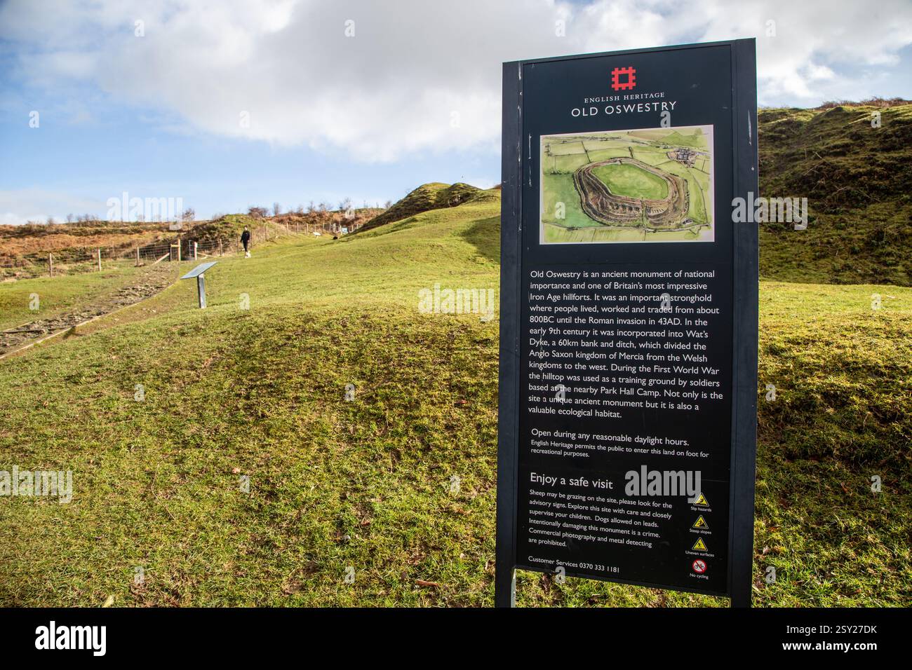 Oswestry Old Hill Fort an iron age hill fort near the Shropshire town ...