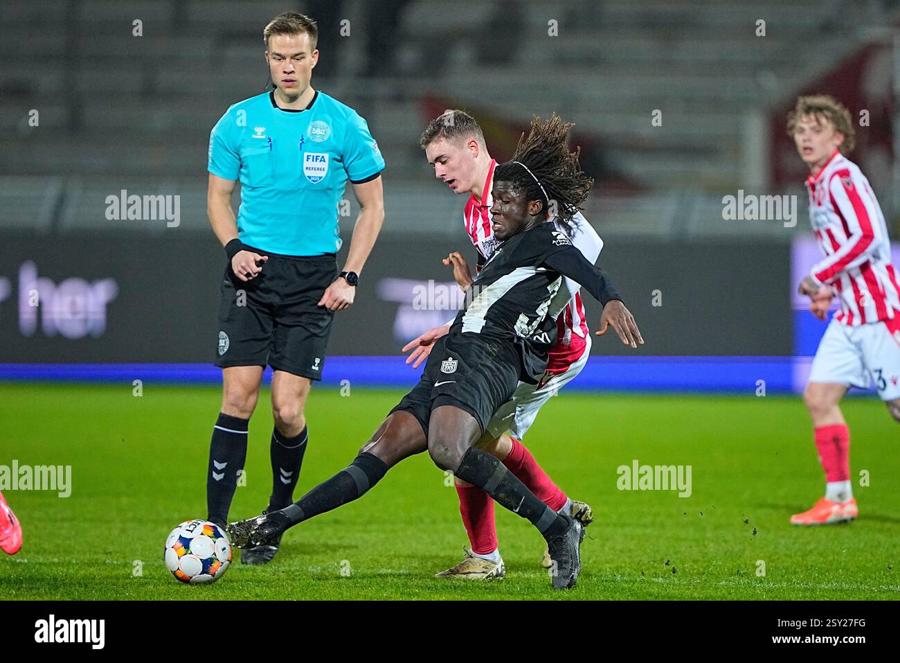 Aalborg, Denmark. 26th Feb, 2025. Superligakampen mellem AaB og FC ...