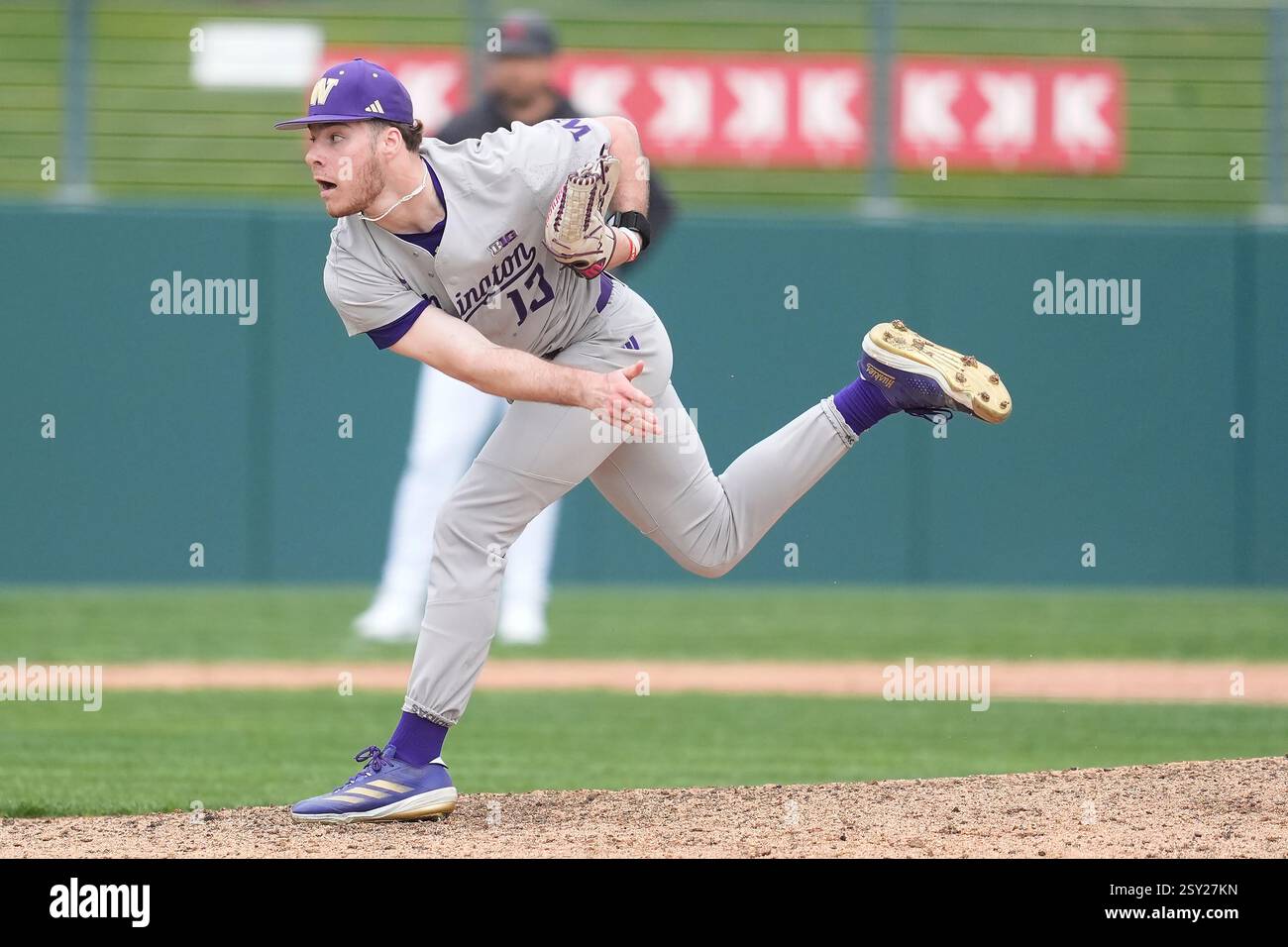 Washington pitcher Micah Bujacich during an NCAA college baseball game ...