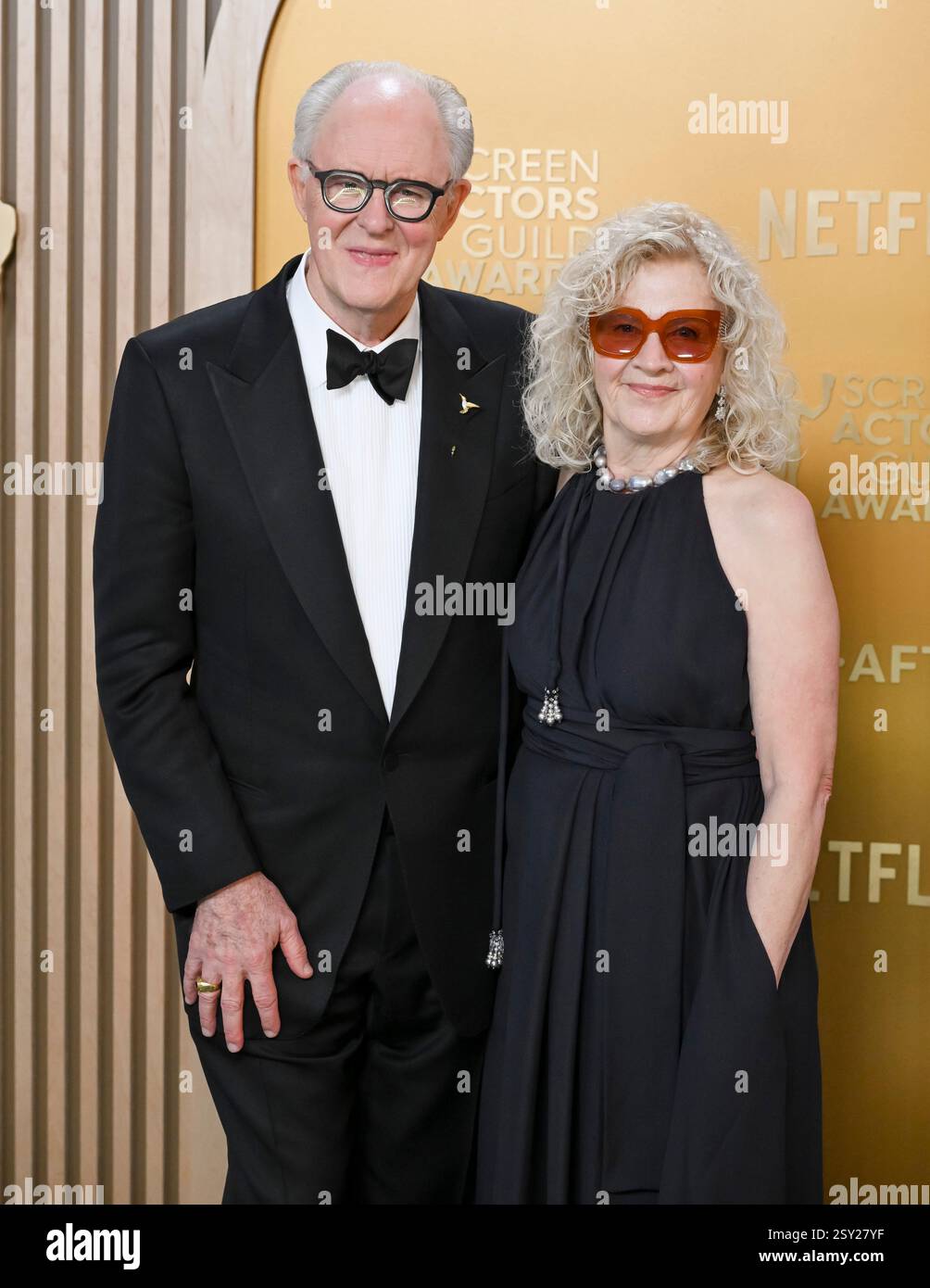 Los Angeles, California, USA. 23rd Feb, 2025. John Lithgow and Mary ...