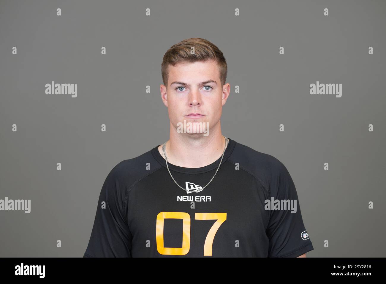Ohio State quarterback Will Howard (QB07) poses for a portrait at the ...