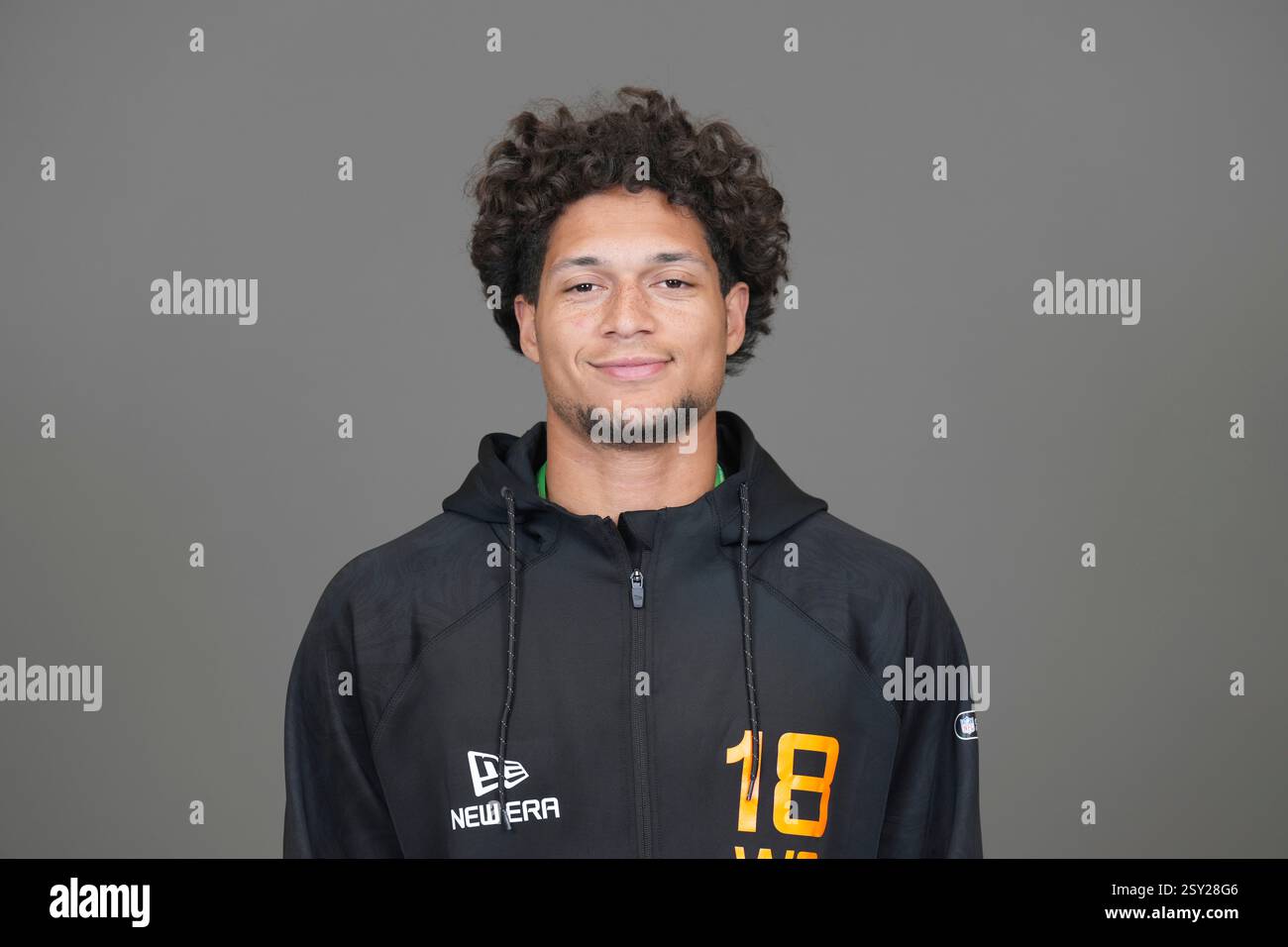 Iowa State wide receiver Jayden Higgins (WO18) poses for a portrait at ...