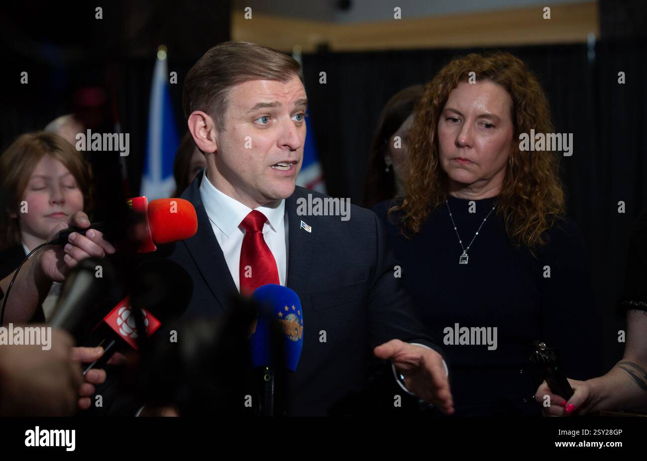 Newfoundland and Labrador Premier Andrew Furey holds a news conference ...