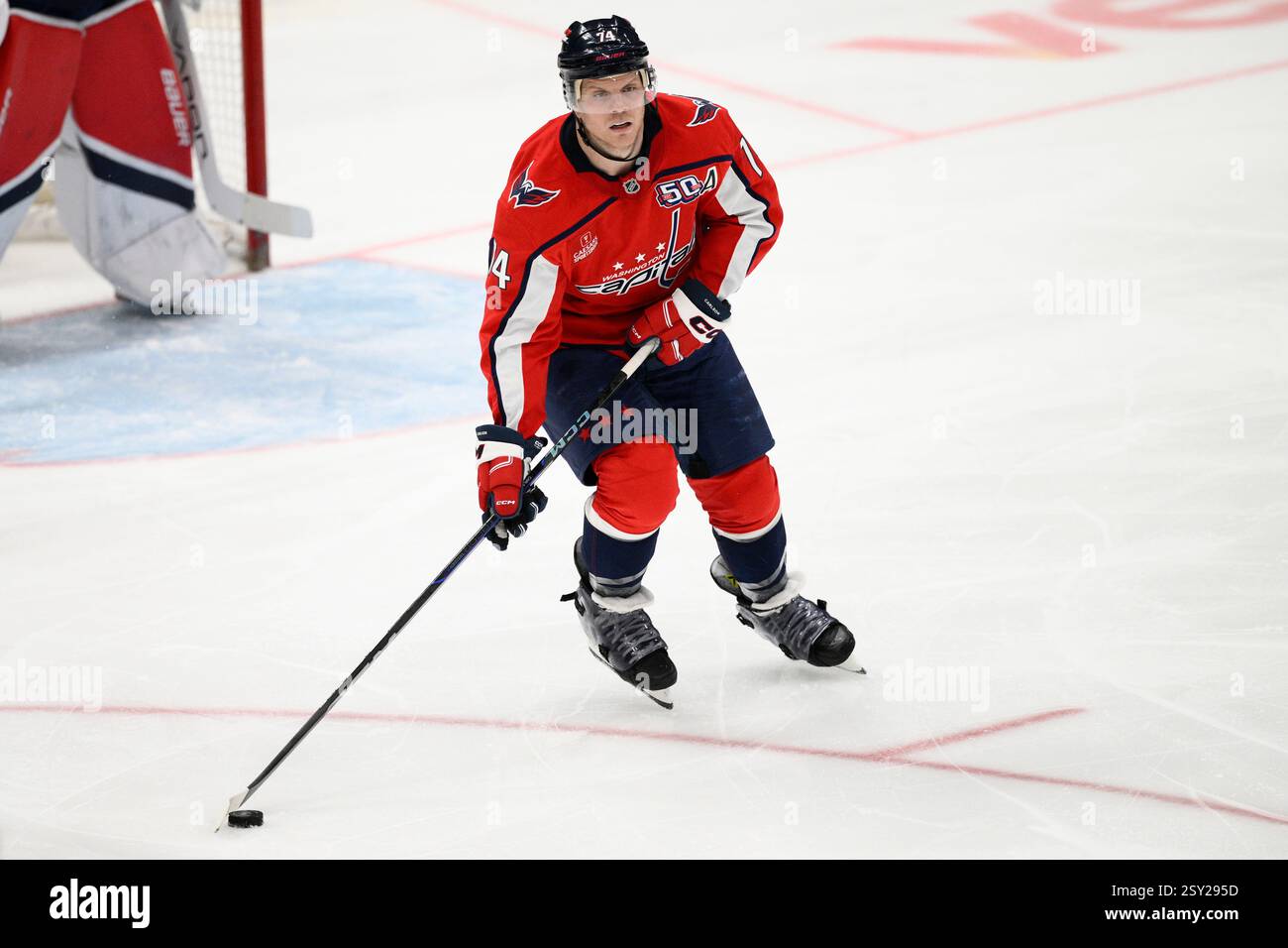 Washington Capitals defenseman John Carlson (74) in action during the ...