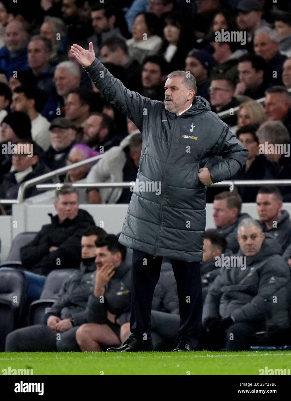 Tottenham Hotspur manager Ange Postecoglou during the Premier League ...