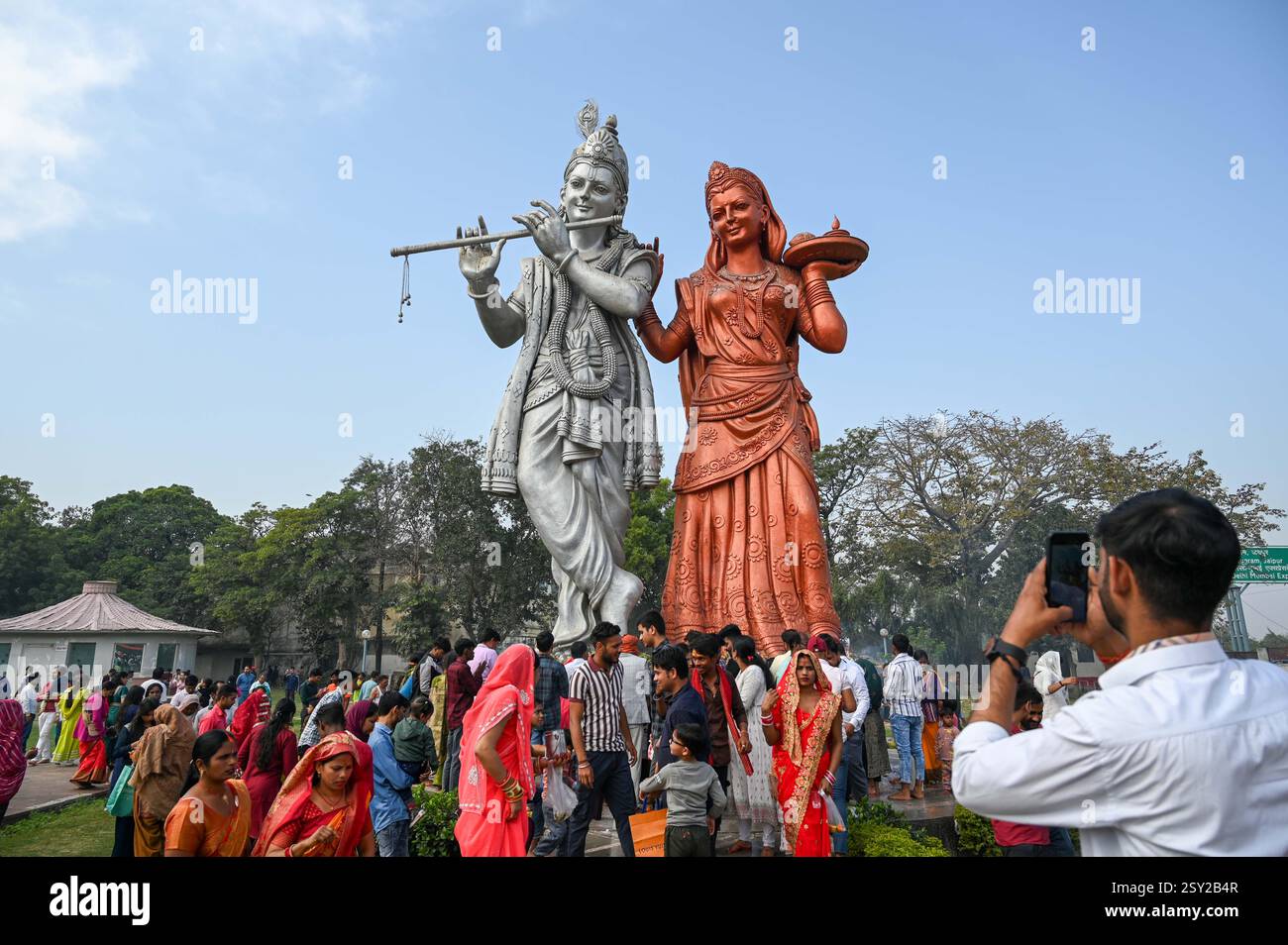 NEW DELHI, INDIA - FEBRUARY 26: Hundreds of devotees arrive to offer ...