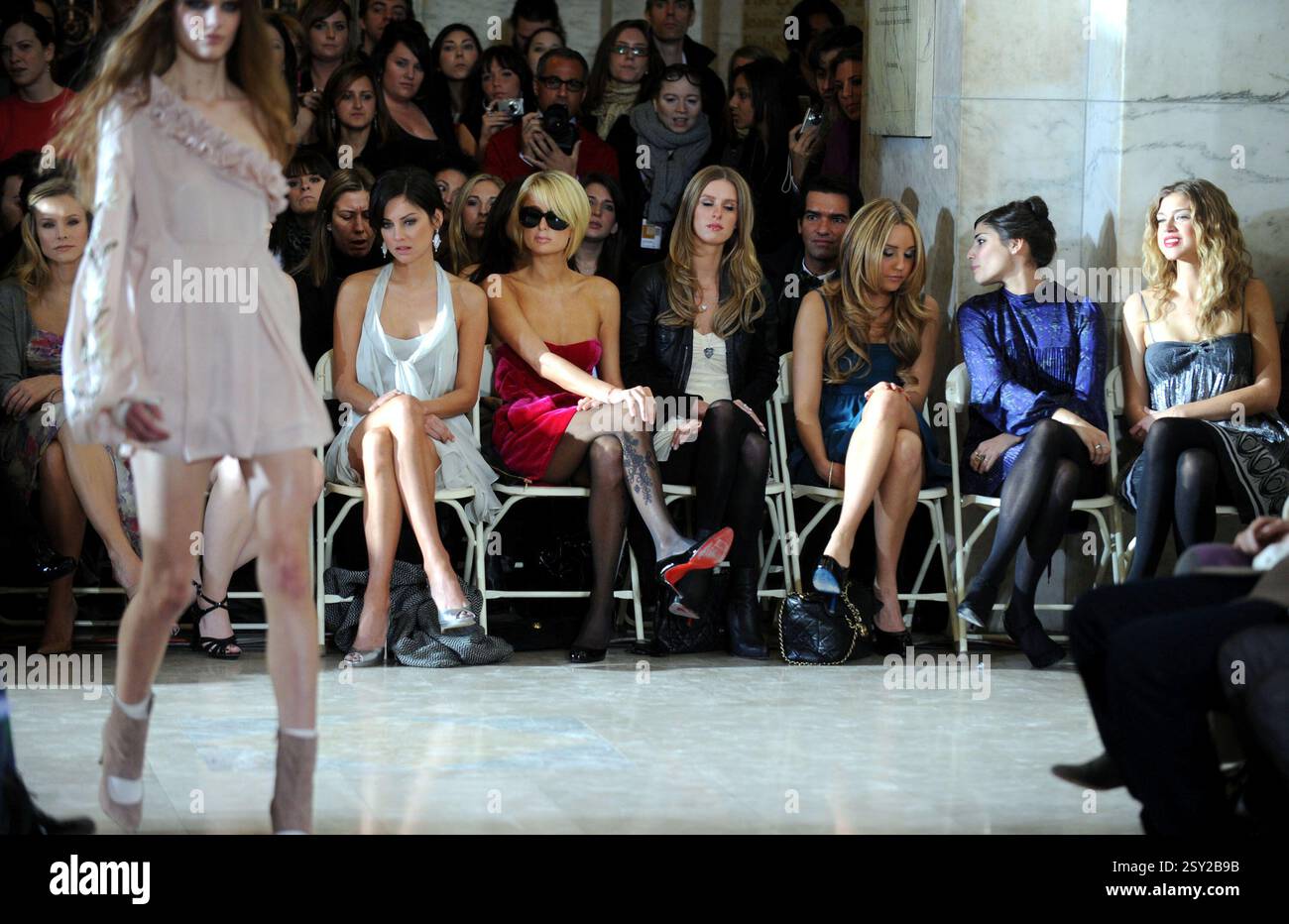 NEW YORK - FEBRUARY 16: (L-R) Michelle Trachtenberg Jessica Stroup ...