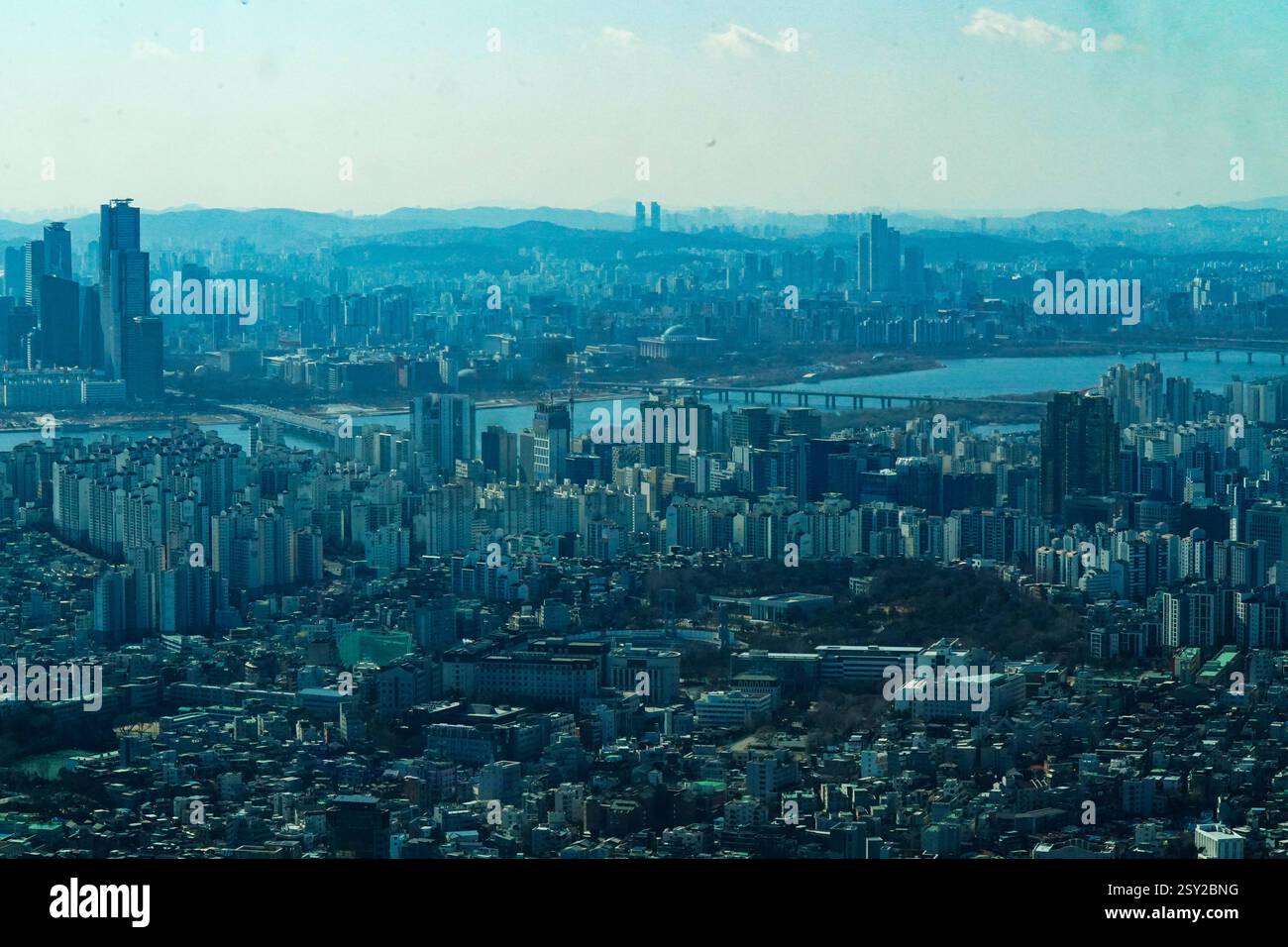 Südkorea, Asien, Seoul Skyline, Han-Fluss, moderne Stadtentwicklung ...