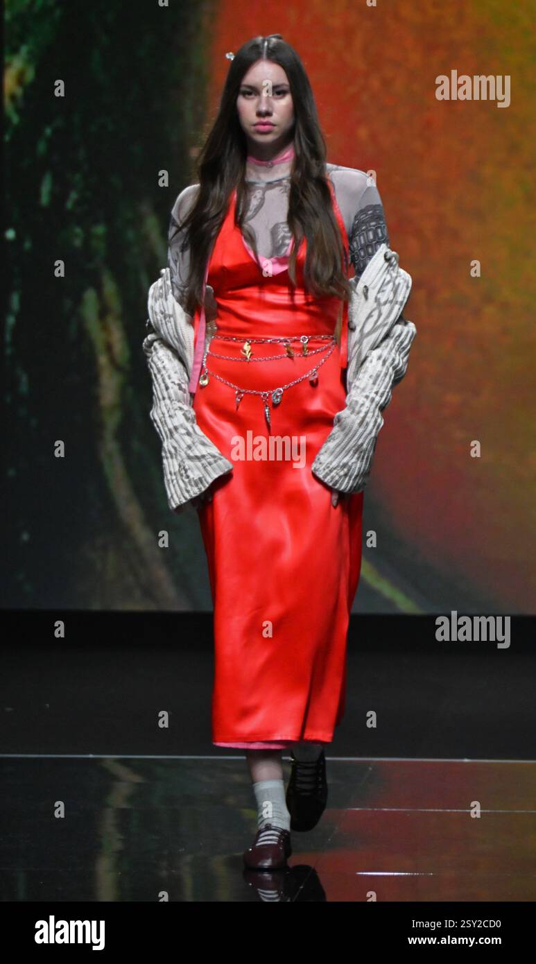 Milan, Italy. 26th Feb, 2025. Milan, Italy Giulia Fall-Winter 2025-2026 ...