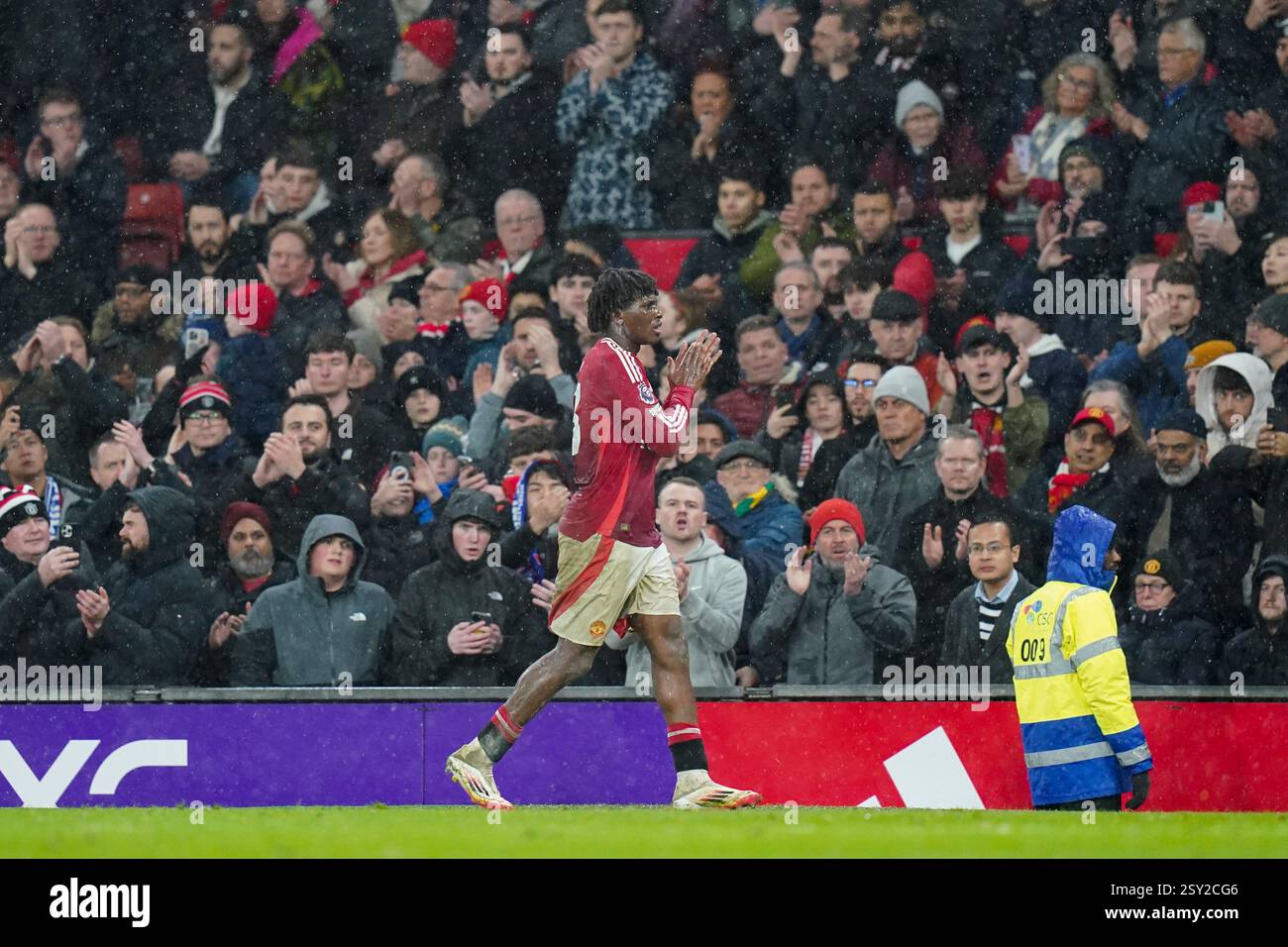 Manchester, UK. 26th Feb, 2025. Manchester United defender Patrick ...