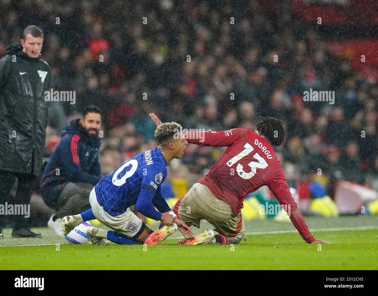 Manchester, UK. 26th Feb, 2025. Patrick Dorgu of Manchester United ...