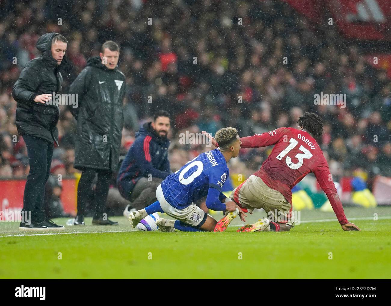 Manchester, UK. 26th Feb, 2025. Patrick Dorgu of Manchester United ...