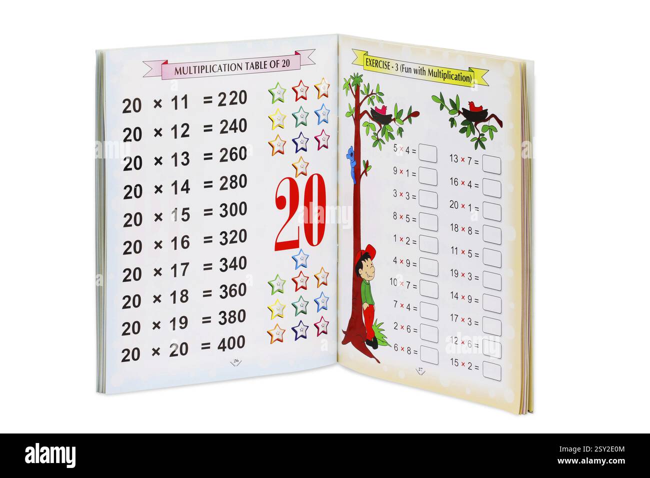 Book of mathematics on white background Stock Photo - Alamy