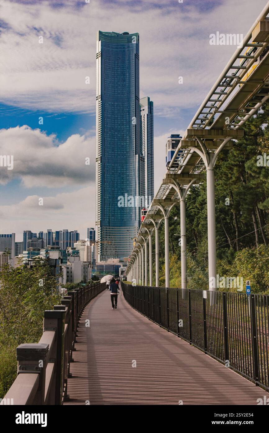 Busan, South Korea - October 29, 2024: Busan Green Railway, also known ...