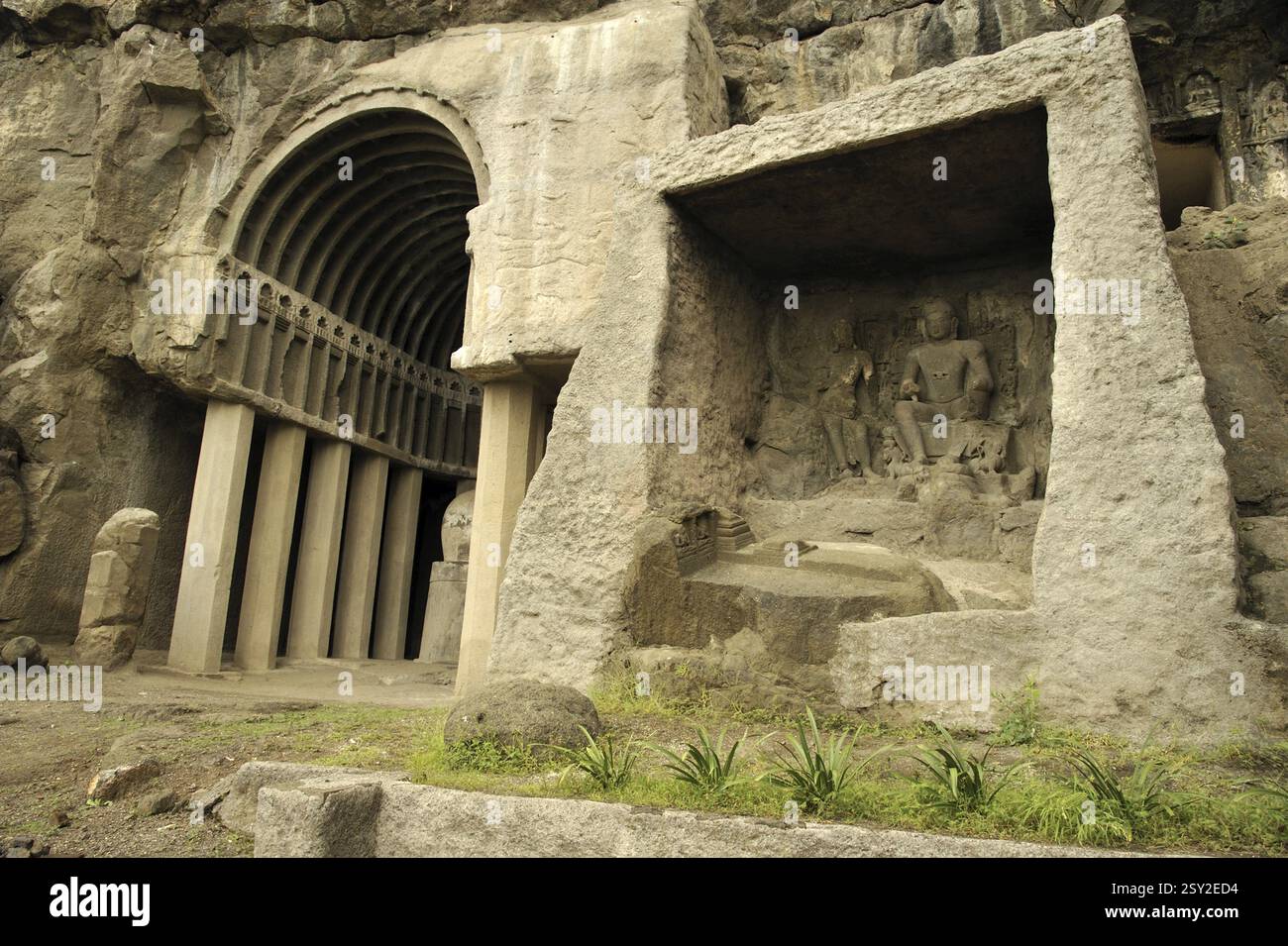 Buddhist Panel Caves in Aurangabad Maharashtra India Stock Photo - Alamy