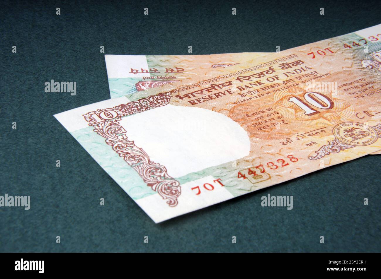 Concept of Indian currency ten rupee notes Stock Photo - Alamy