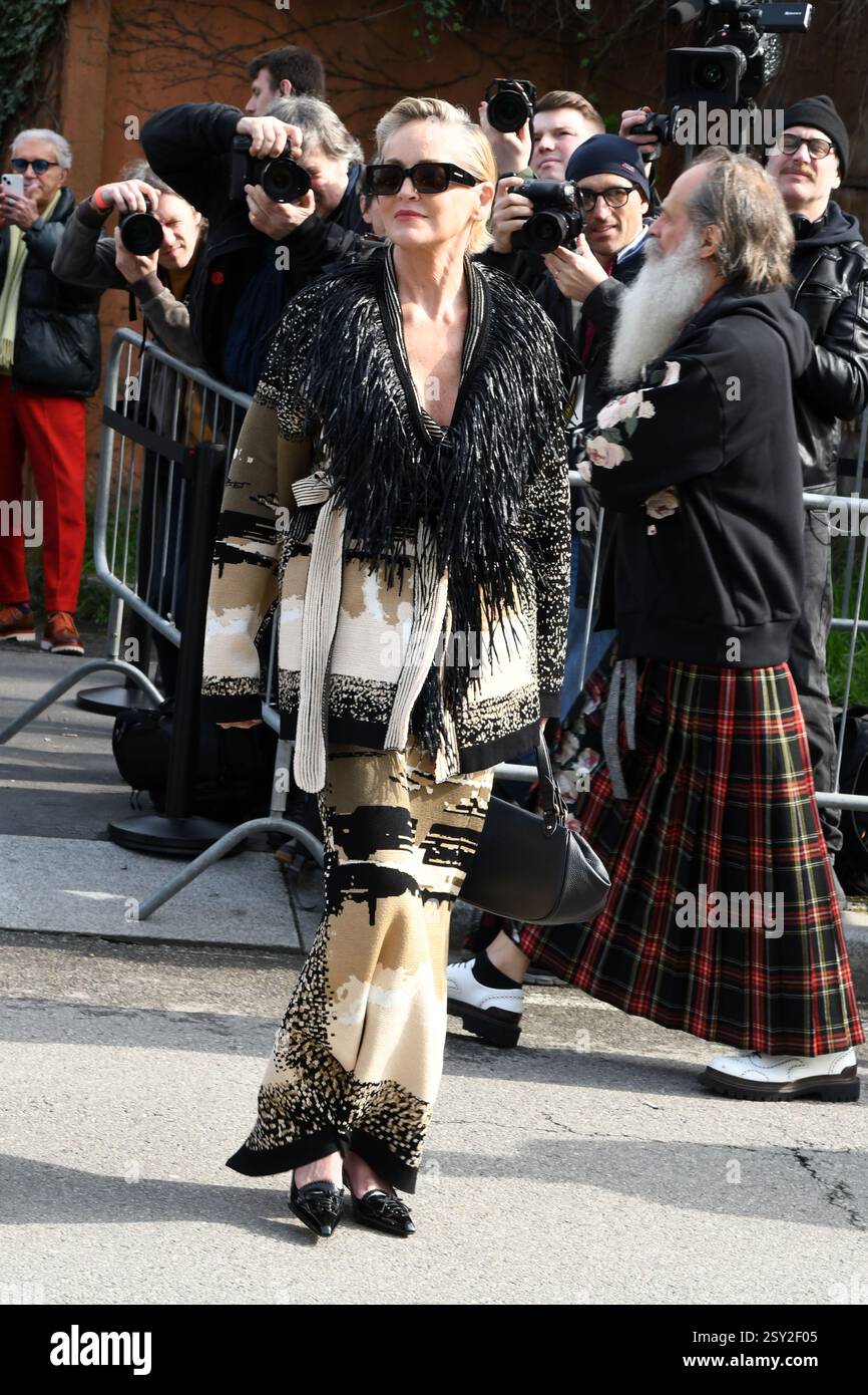 Milan Sharon Stone arrivals Antonio marras At Milan Fashion Week ...