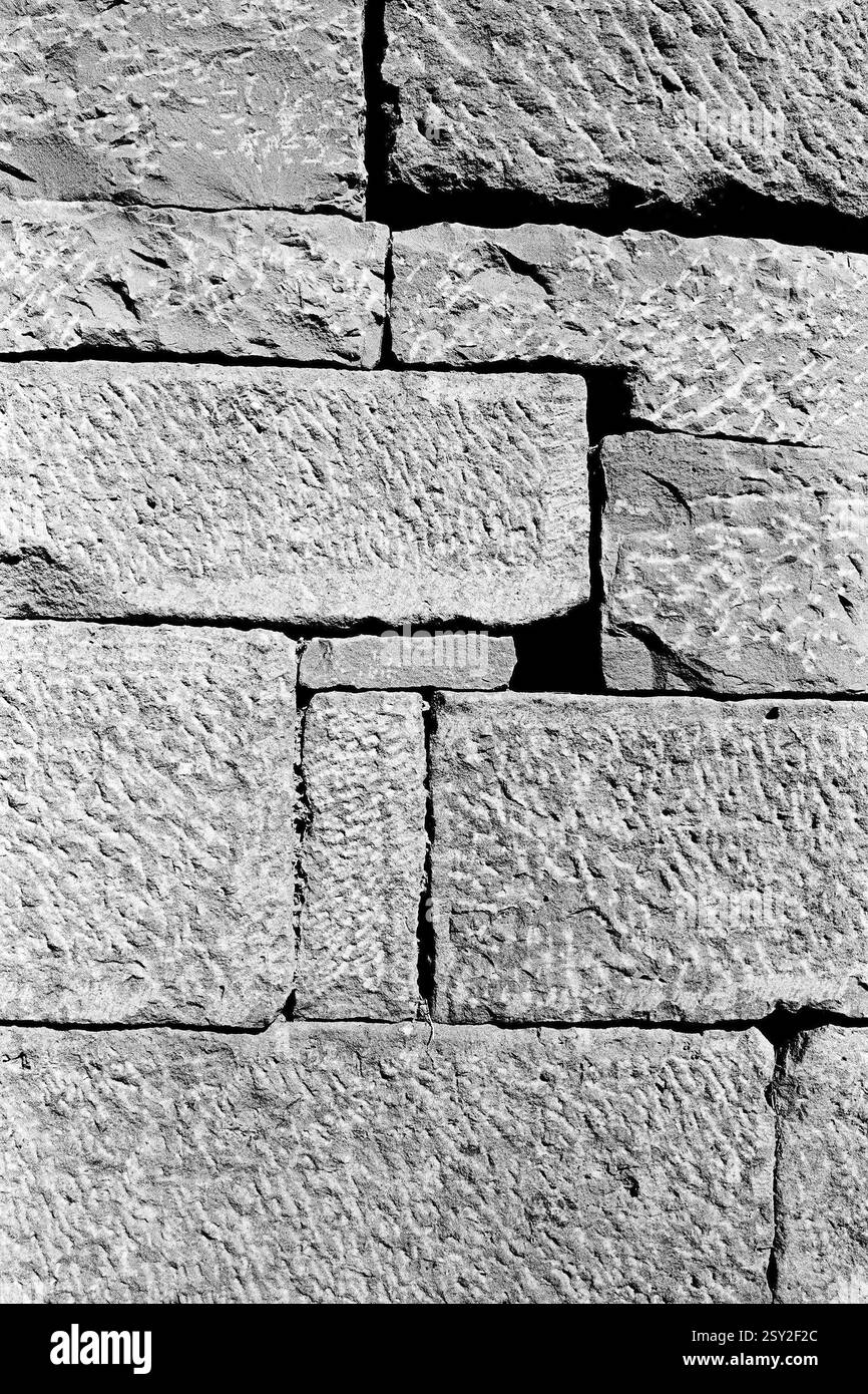 Stone brick wall of Jain temple Jaisalmer Rajasthan India Asia 1984 Stock Photo - Alamy