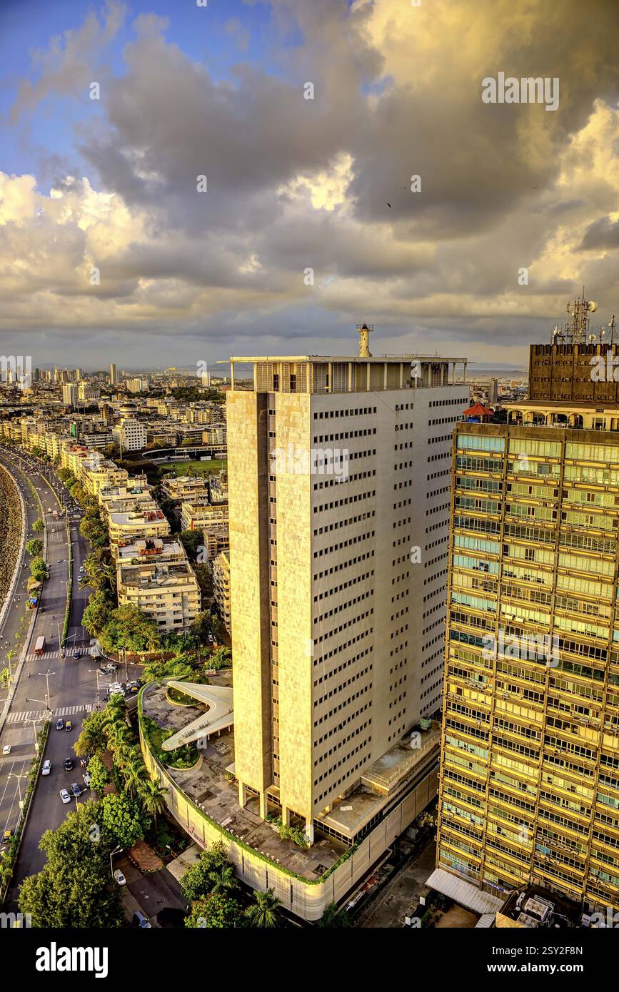 Aerial view, nariman point, mumbai, maharashtra, india, asia Stock ...