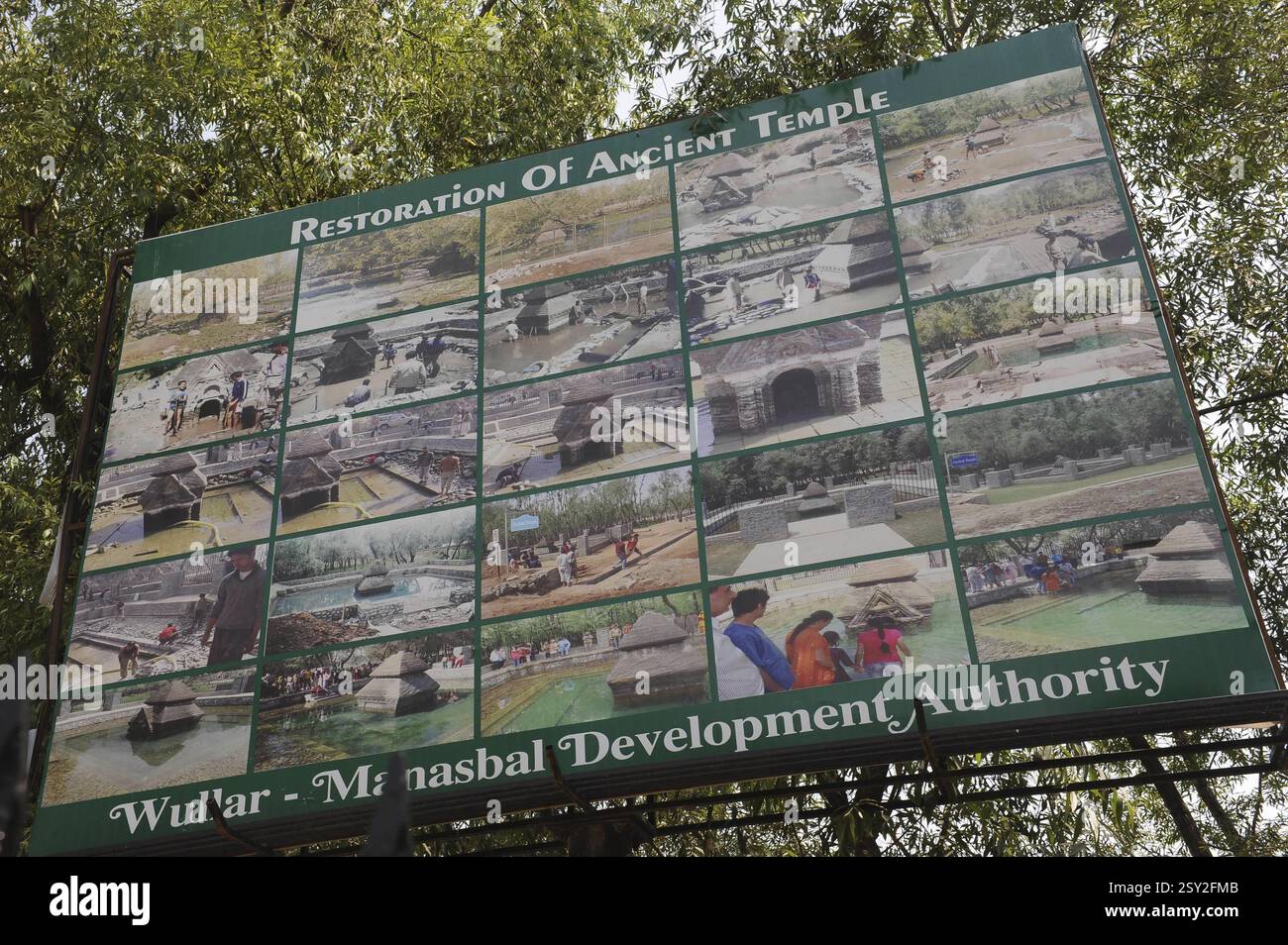 Board of restoration ancient temple, Srinagar, jammu Kashmir, india ...