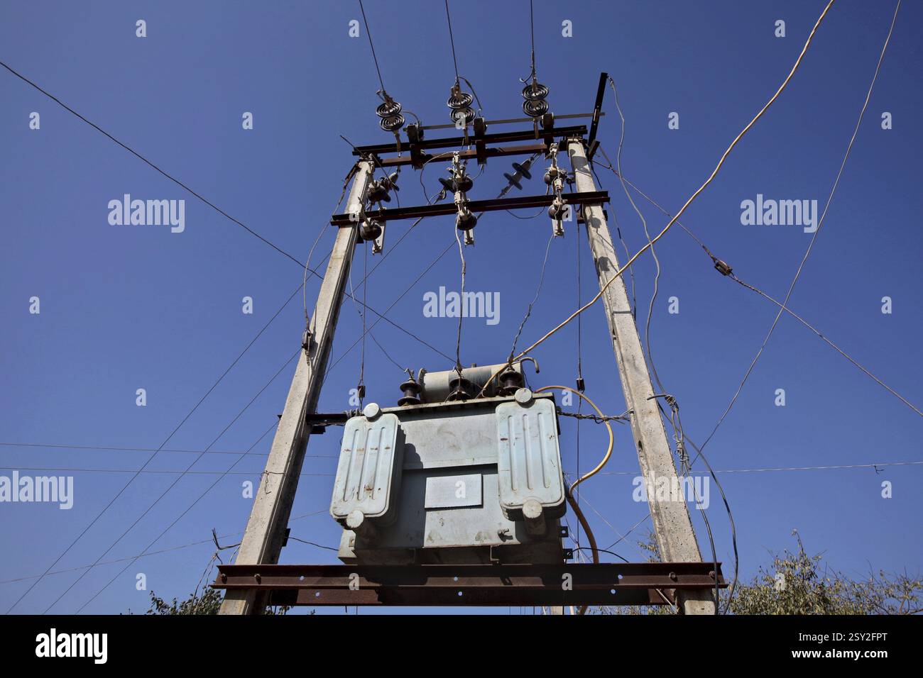 Electric transformer at Jamnagar Gujarat India Stock Photo - Alamy