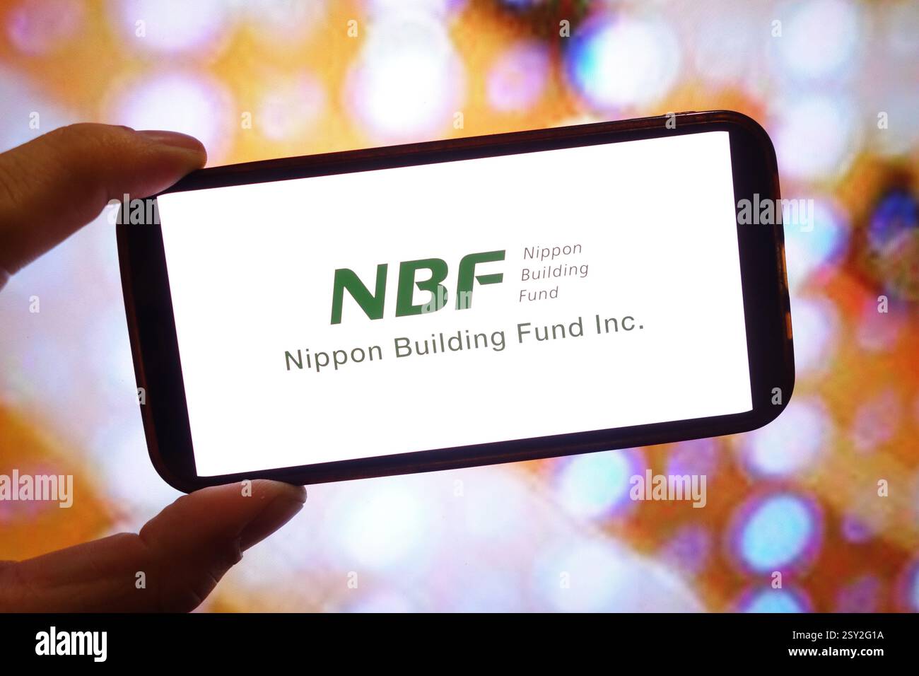 In this photo illustration, the Nippon Building Fund company logo is ...